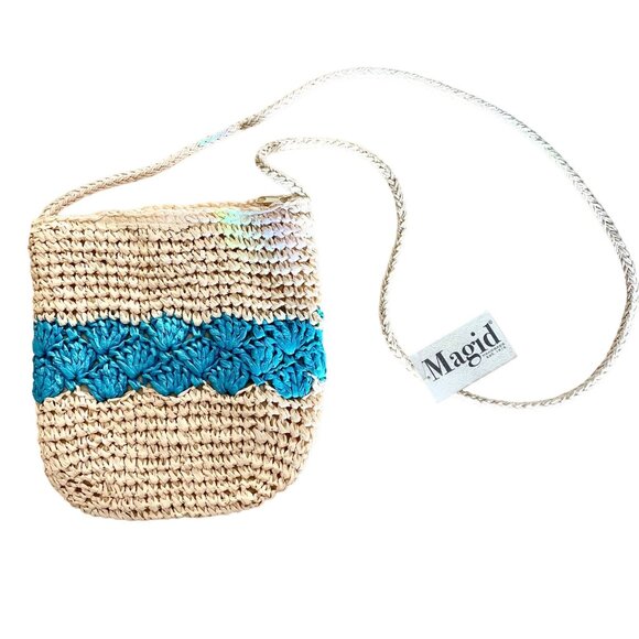 Magid | Bags | Magid Handbags Crochet Straw Crossbody Bag In Natural ...